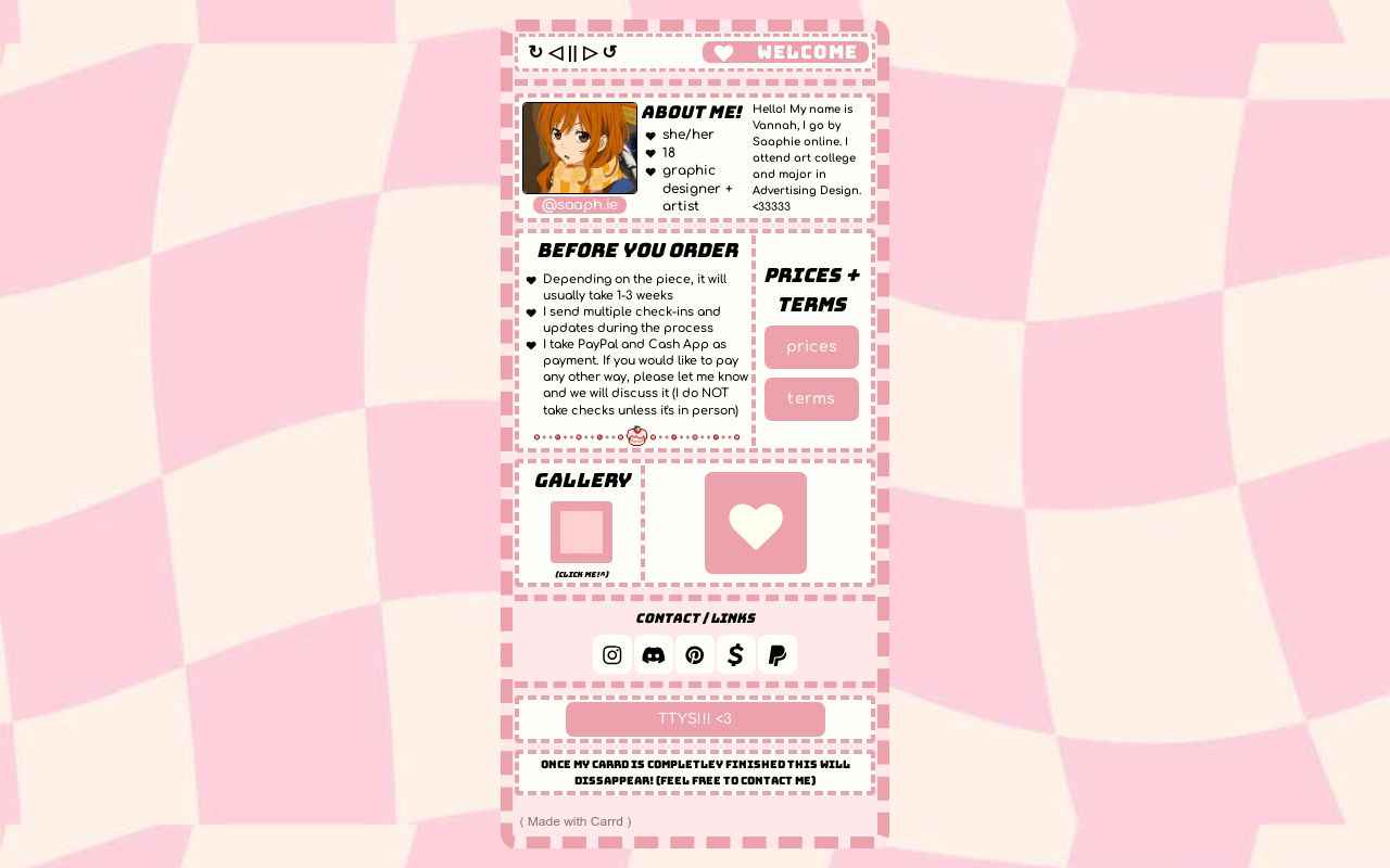 Saaphie Commissions Carrd